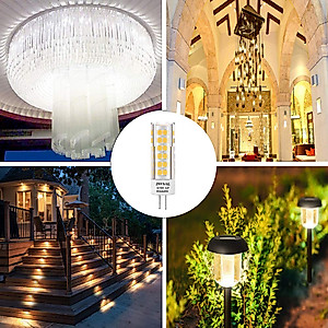 JSVSAL (4-Pack G4 LED Bulb Dimmable 7 Watt G4 Bulb Equivalent to 60W 70W G4 Halogen Bulb Replacement, T3 JC Type Bi-Pin G4 Base, DC/AC 12V Natural White-4000K G4 Light Bulb