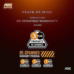 AOC GAMING CQ27G3S Frameless Curved Gaming Monitor, QHD 2K 2560x1440, 1000R VA, 165Hz 1ms, FreeSync Premium ,Black