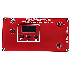 Mini Spot Welder Machine, Portable Transistor Lithium Battery for Capacitor, Welding Tools, with Automatic Welding Mode, Single Chip Microcomputer Control and LCD Display Screen