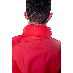 Officially Licensed LIFEGUARD Mens and Womens Unisex Fit Zipper-up Windbreaker Water Resistant Rain Jacket with Hood (M)