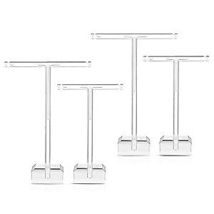 TOPBATHY Acrylic Jewelry Tree Stand,Earring Holder,Hanging Jewelry Organizer,for Necklaces Bracelet Earrings and Ring (4pcs)