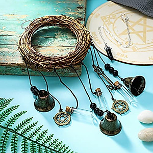 2 Pieces Witch Bells Protection for Door Knob Hanger Wiccan Wind Chimes Witchy Things Clear Negative Energy Attracts Positive Witchcraft Wicca Supplies for Boho Home Room Decor