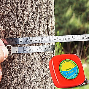 appuivbt 1pc Metal Tree Diameter Tape Measure,Diameter Circumference Tape Measure - Imperial and Metric,2m,Color Random