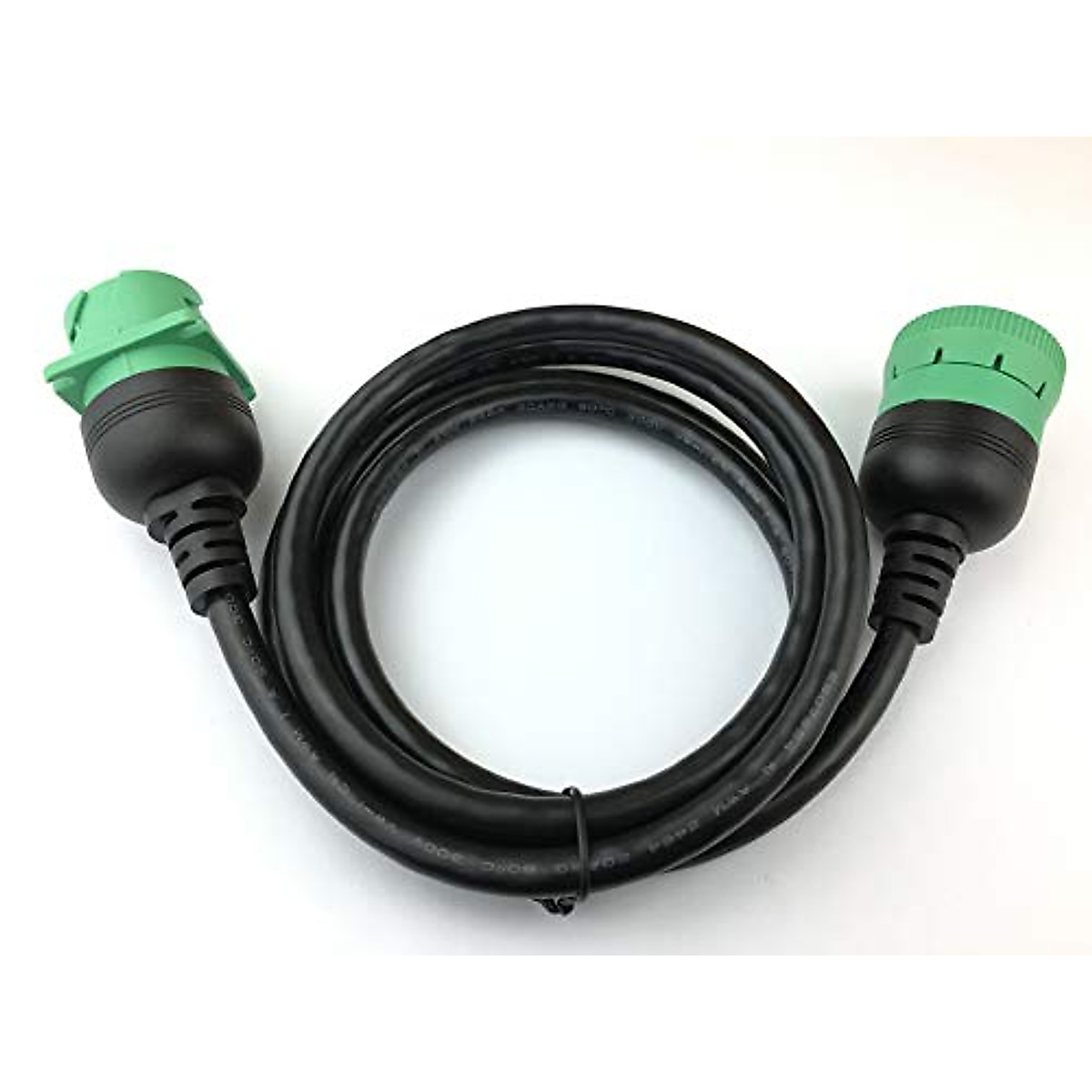 Type 2 J1939 Male to Female Extension Cable Full 9pin 20AWG 6Ft for Truck Freightliner Code Reader