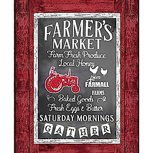 Farmall Tractor Cotton Fabric Quilting Panel by Sykel-Licensed Farmall Farm to Table Cotton Fabric Panel 36 x 44