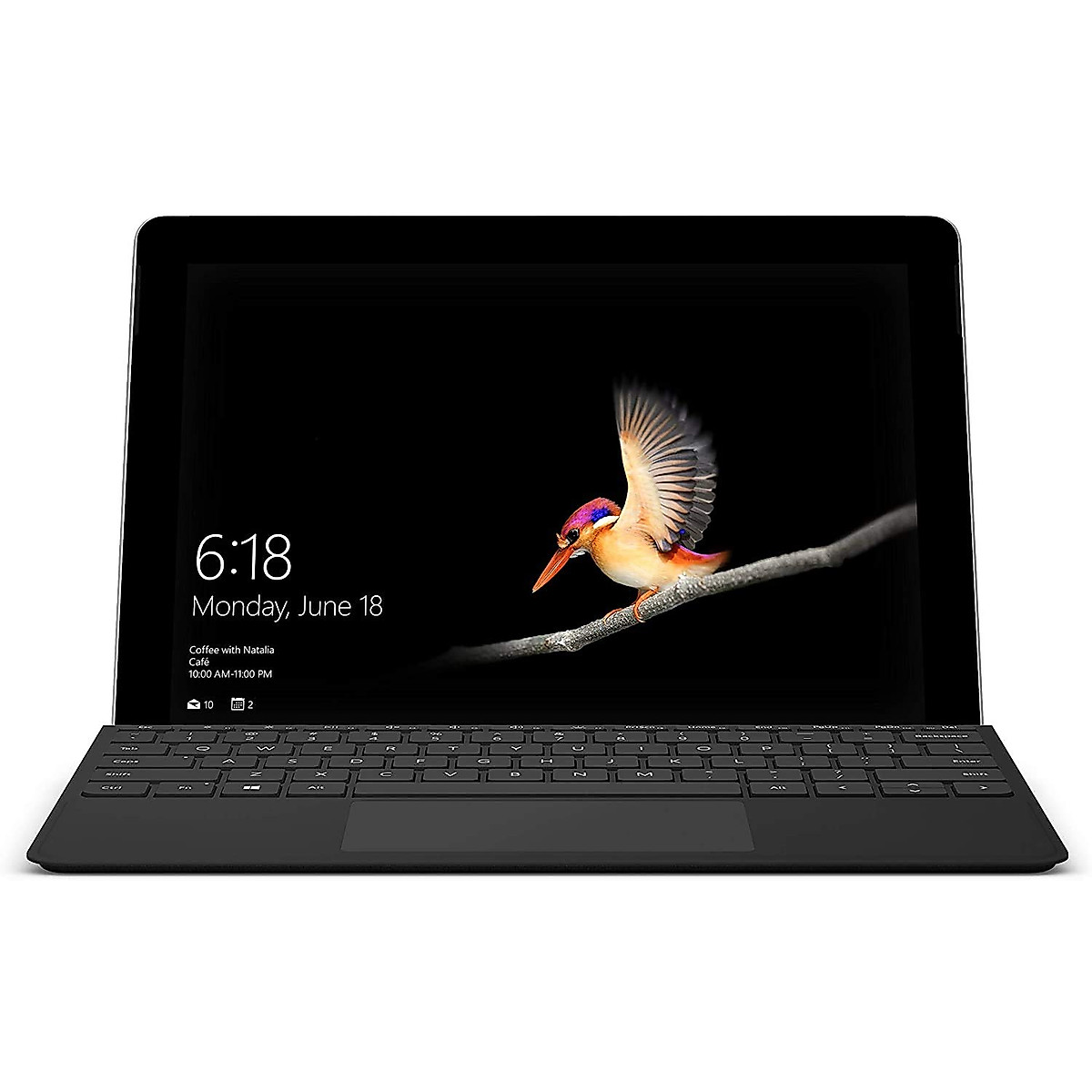 Microsoft Surface Go 10’’ Touchscreen (1800x1200) PixelSense Display w/Surface Type Cover, Intel Pentium Gold 4415Y Facial Recognition USB-C Windows Ink Active Windows 10 S Mode 4GB RAM 128GB SSD