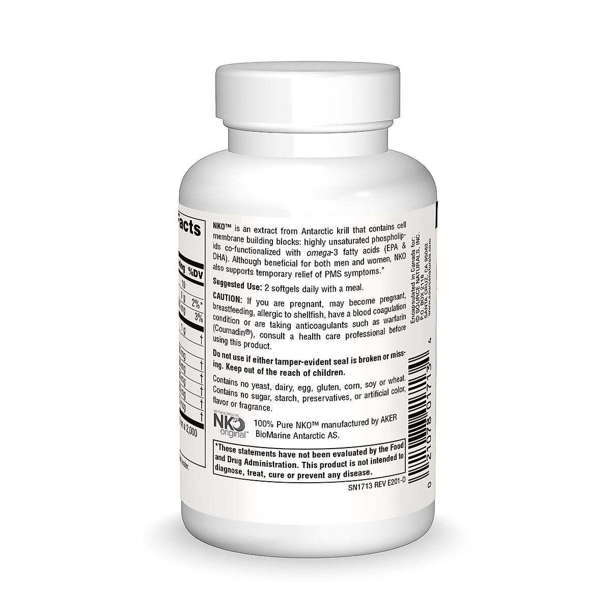 Source Naturals NKO Neptune Krill Oil, Supports Heart Health & Cell Membrane Integrity* 500 Mg - 60 Softgels