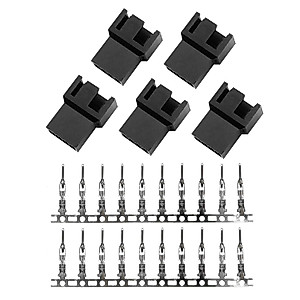 Maxmoral 5PCS PWM Plastic Shell Computer Case Cooling Fan Male Plug Interface 4-pin PC Fan Connector Kit
