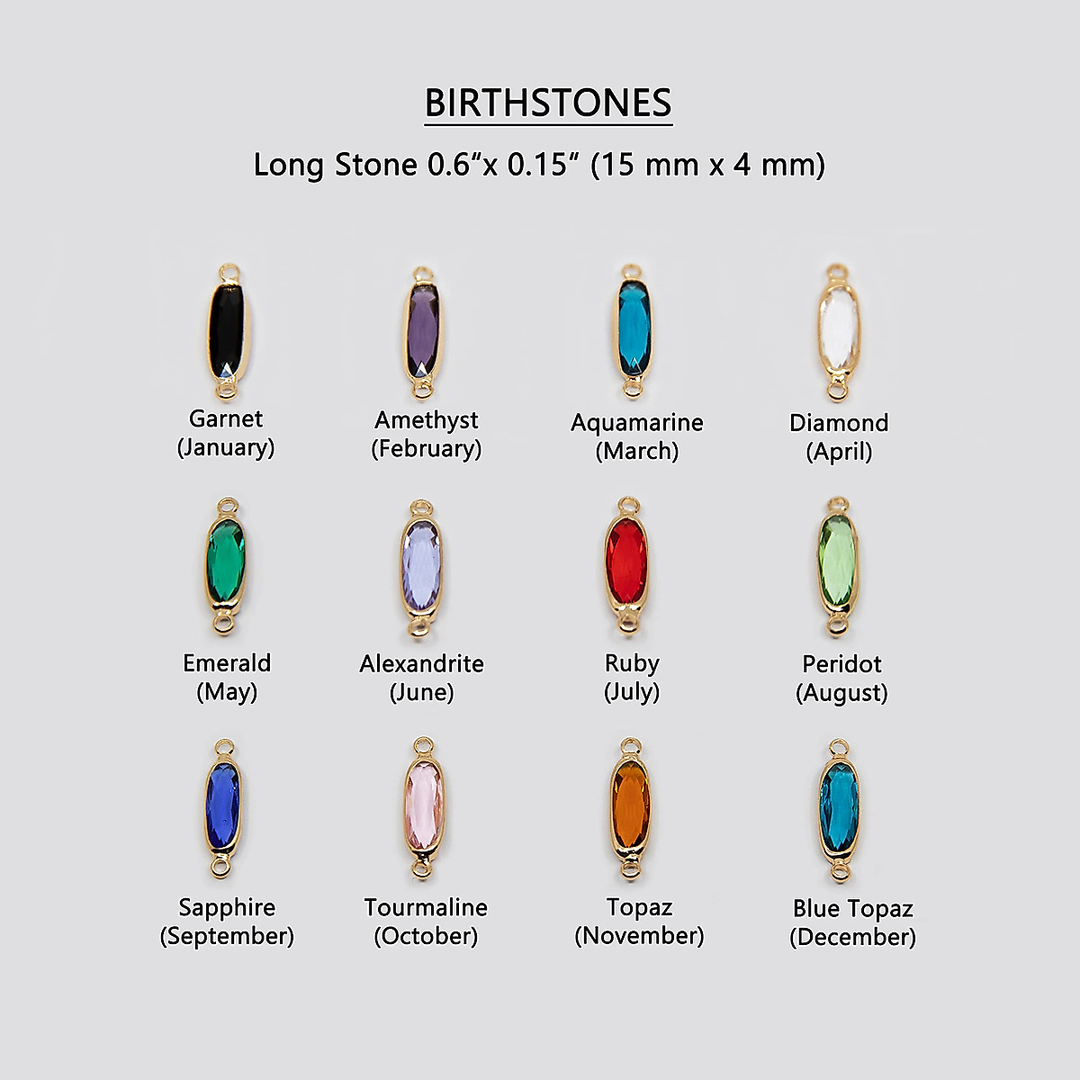 MignonandMignon Personalized Initial Birthstone Bracelet Friendship Birthday Gift For Her Gold Jewelry - 2HCBR-LBS