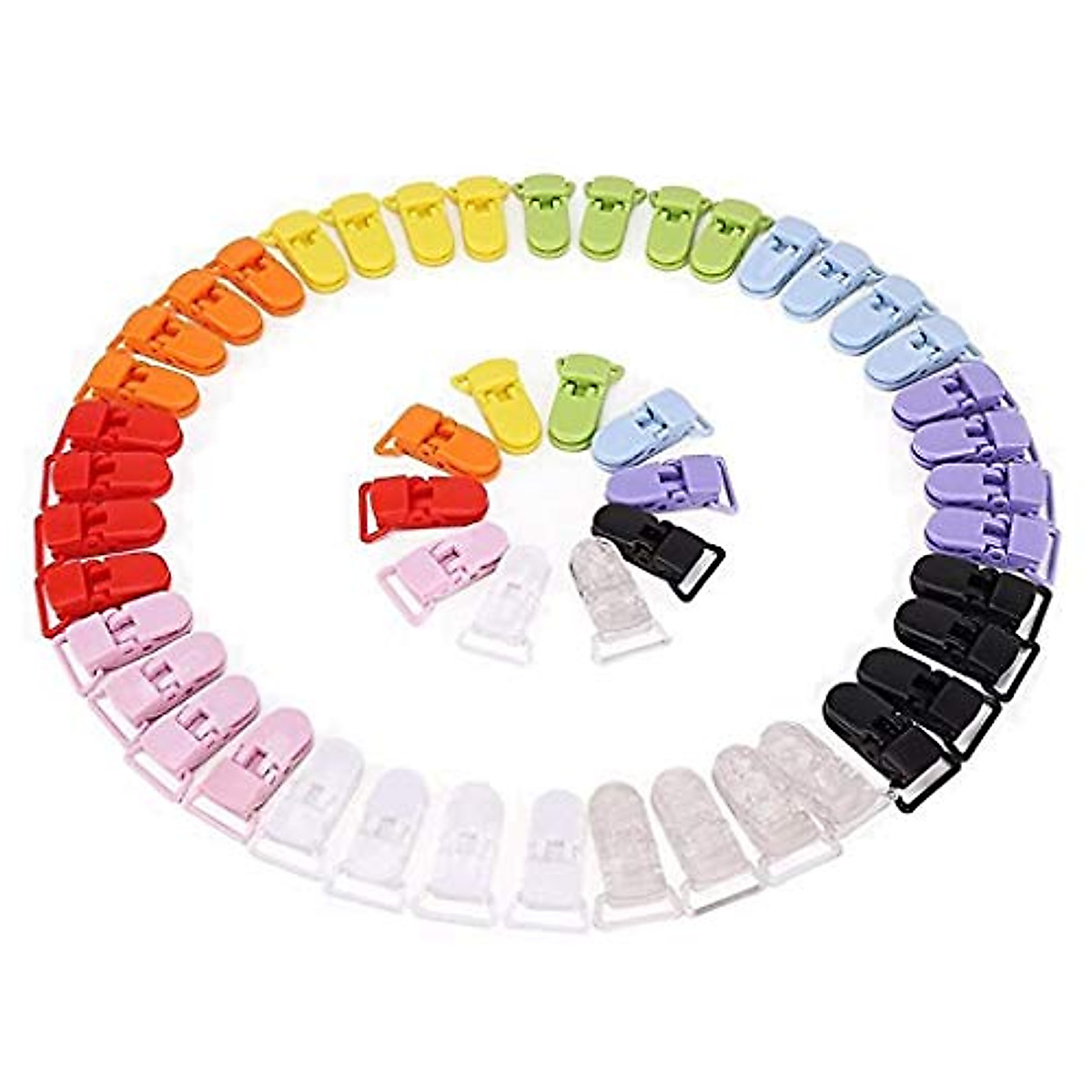 Akabsh Plastic Multi-Purpose Hanger Clips,Durable Firm Plastic Clip Camisole Stabilizer Elastic Rope Adjustable Elastic Holders Durable Firm Plastic Clip Camisole Stabilizer Clip Elastic Rope