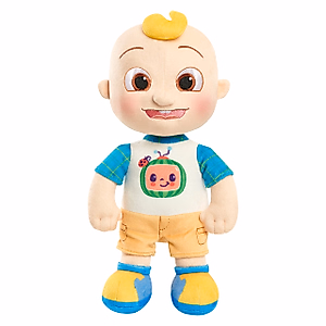 Just Play Cocomelon 100% Recycled Materials 13-inch JJ Plush Stuffed Doll, Super-Soft and Huggable, Kids Toys for Ages 18 Month