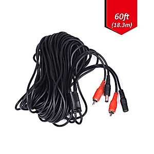 Tonton High Sensitive Weatherproof Preamp Microphone Audio Pickup Device Sound Voice Pickup Kit with 60 Feet Cable and Power Supply for CCTV Surveillance Camera System