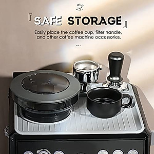 Nuovoware Silicone Coffee Machine Pad, Food-Grade Coffee Top Cover Mat Compatible with Breville 870/880 Coffee Machine, Waterproof Heat Resistant Non-Slip Silica Gel Pad Coffee Maker Accessory, Gray