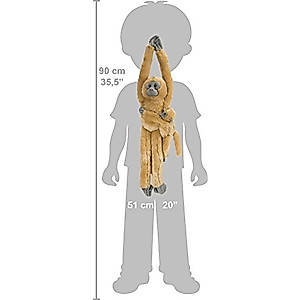 Wild Republic Common Langur w/baby Plush, Monkey Stuffed Animal, Plush Toy, Gifts for Kids, Hanging 20 Inches