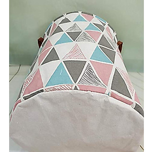 Hehoilam Storage Baskets Waterproof Foldable Organizer Large Storage Bins for Dirty Clothes Home and Office Toy Organizer Laundry Hamper(Pink triangle)