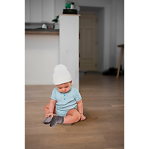 Rising Star Baby Socks for Boys & Baby Girl Infant Newborn Socks 0-6, 6-12 months - Thick Cotton Terry Cuff Winter Warm Socks unisex (Gray - 8 pack)