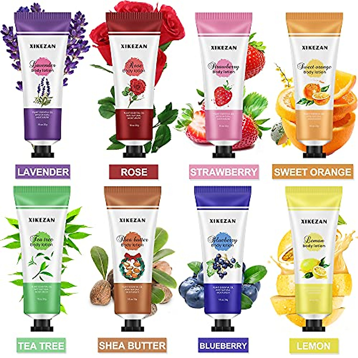 Body Lotion Butter w/8 Pack Travel Size Body Cream Women Gifts Set,Natural Skin Care Products Unique Birthday Christmas Stocking Stuffers Valentines Day Gifts for Her Women Girlfriend Mom Wife