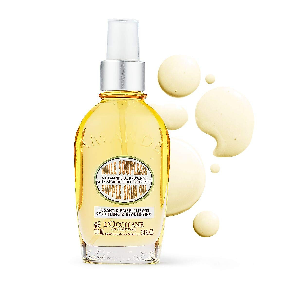 L'Occitane Almond Supple Skin Body Oil, 3.3 Fl Oz
