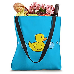 Cute Rubber Duck In Water Love Rubber Ducks Tote Bag