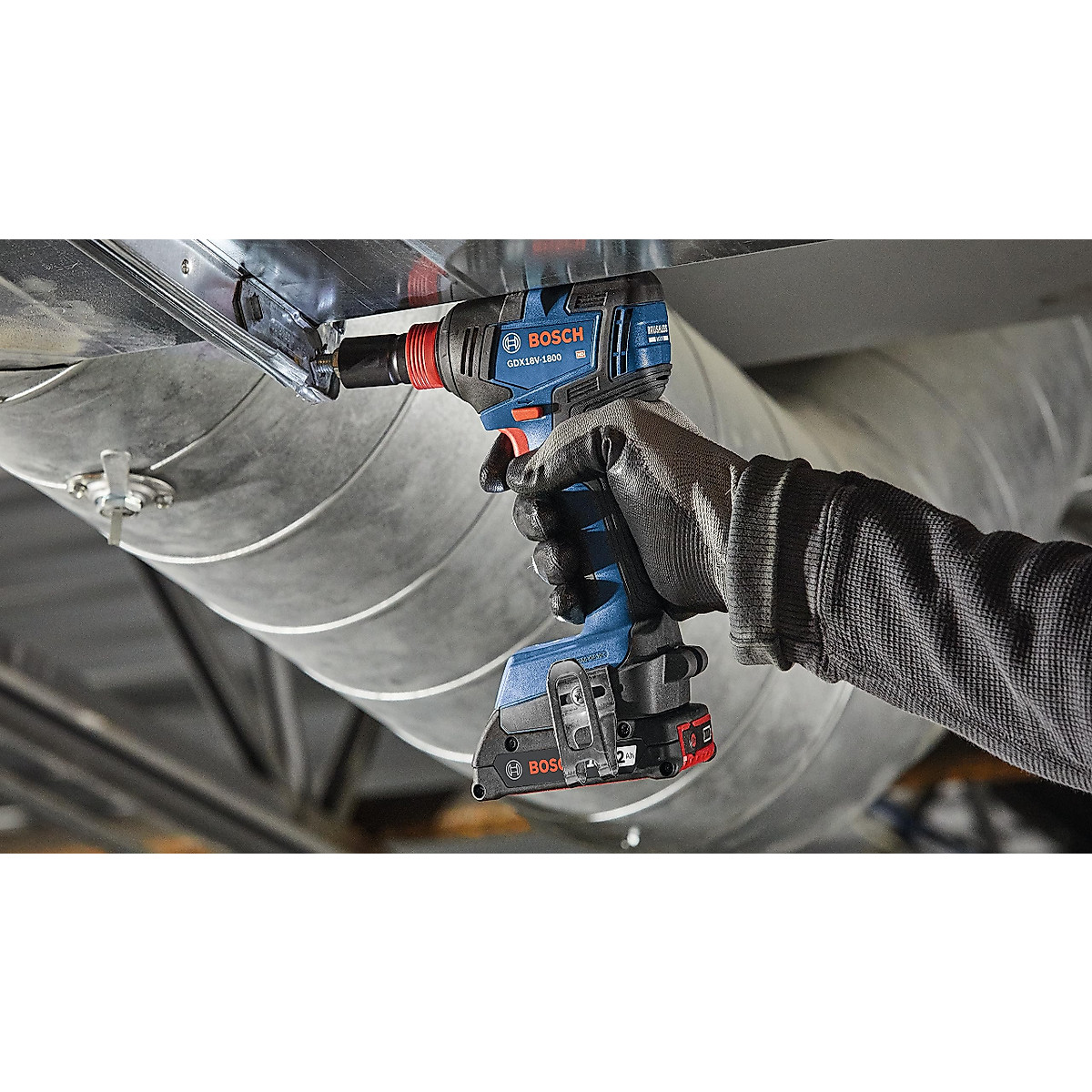 BOSCH GXL18V-701B25 18V 7-Tool Combo Kit with 2-In-1 Bit/Socket Impact Driver, Hammer Drill/Driver, Recip Saw, Circular Saw, Oscillating Tool, Angle Grinder, LED Worklight & (2) CORE18V 4 Ah Batteries