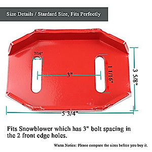 HUSWELL Snowblower Skid Shoes 2 Pack with Mounting Hardware for Ariens Universal 2 Stage Snow Thrower 01028600 02483859 24599 2483859 106500 245995 2483851…