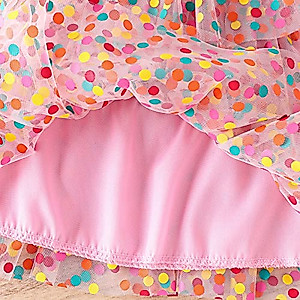 Toddler Baby Girls Summer Fairy Romper Dress Suspender Tutu Tulle Princess Romper Dresses Sundress Clothes Outfit (as1, Age, 3_Years, 4_Years) Pink