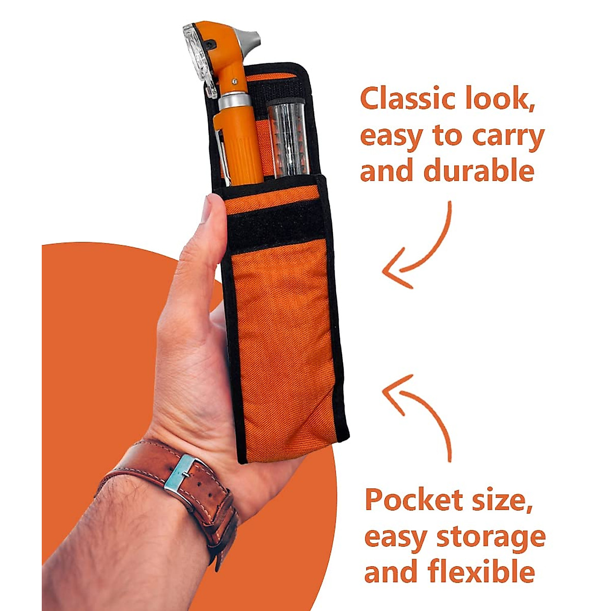 OdontoMed2011 - Otoscope 'Mini for Educational and Personal Use - Ideal for Medical and Nurse Students, Paramedics, EMT and Personal Use… (Orange)