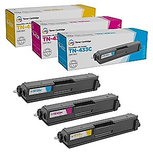 LD Products Compatible Toner Cartridge Replacements for Brother TN433 High Yield (Cyan, Magenta, Yellow, 3-Pack) for use in HL-L8260CDW, HL-L8360CDW, HL-L8360CDWT, HL-L9310CDW, MFC-L8610CDW
