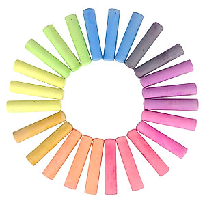 Kid Made Modern Non Toxic Sidewalk Chalk Bucket (24 Count) - Washable Colored Chalk Bulk Set for Kids and Toddlers Outdoor Games