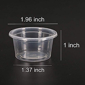 SLSON Gecko Feeder Ledge with 120 Pack 1 oz Plastic Bowls for Reptiles Food and Water Feeding