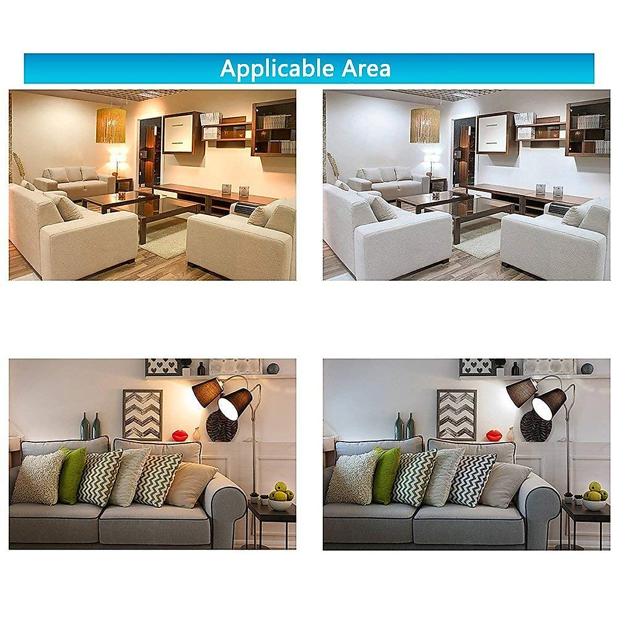 CTKcom 5W PAR16/HR16 LED Spotlight Bulb(4 Pack)- E26/E27 Base COB Flood Light Bulb 36 Degree 450LM 3000K Warm White 50W Halogen Bulb Equivalent LED Bulbs 110V~130V