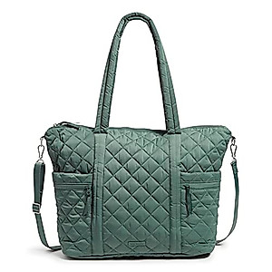 Vera Bradley Women's Performance Twill Large Multi-Strap Tote Bag, Olive Leaf, One Size