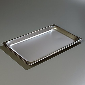 Carlisle FoodService Products 607001 DuraPan Light Gauge Stainless Steel Full-Size Steam Table Food Pan, 1" Deep (Pack of 6)