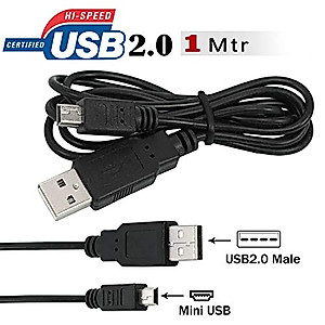 SAITECH IT 10 Pack 3 Ft USB 2.0 A to Mini 5 pin B Cable for External HDDS/Camera/Card Readers/ MP3 Player -Black