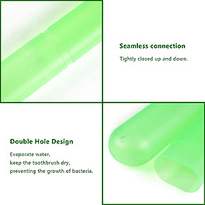 20 Pcs Travel Toothbrush Case Holder, Plastic Portable Toothbrush Storage, 7 Assort Color Toothpaste Case Cover Protector, Great for Travel, Business, Camping, School Use, Multicolor