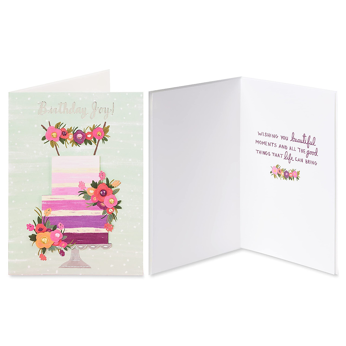 Papyrus Birthday Cards, Ombre Cake and Balloons (2-Count)