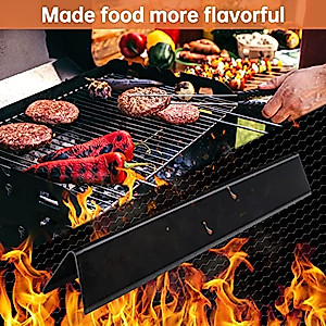 Dictirdy Porcelain-Enameled Flavorizer Bars and Heat Deflector Burner Tube Kit for Weber Genesis 300 Series E310 E320 E330 EP310 EP320 EP330 Replacement Part for Weber Genesis Grill