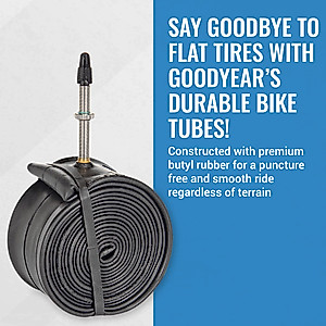 Goodyear 48mm Presta Valve Tube - 29 Inch Butyl Rubber - Durable Mountain Bicycle Tire Tube for Cycling - 29 x 2.1/2.4