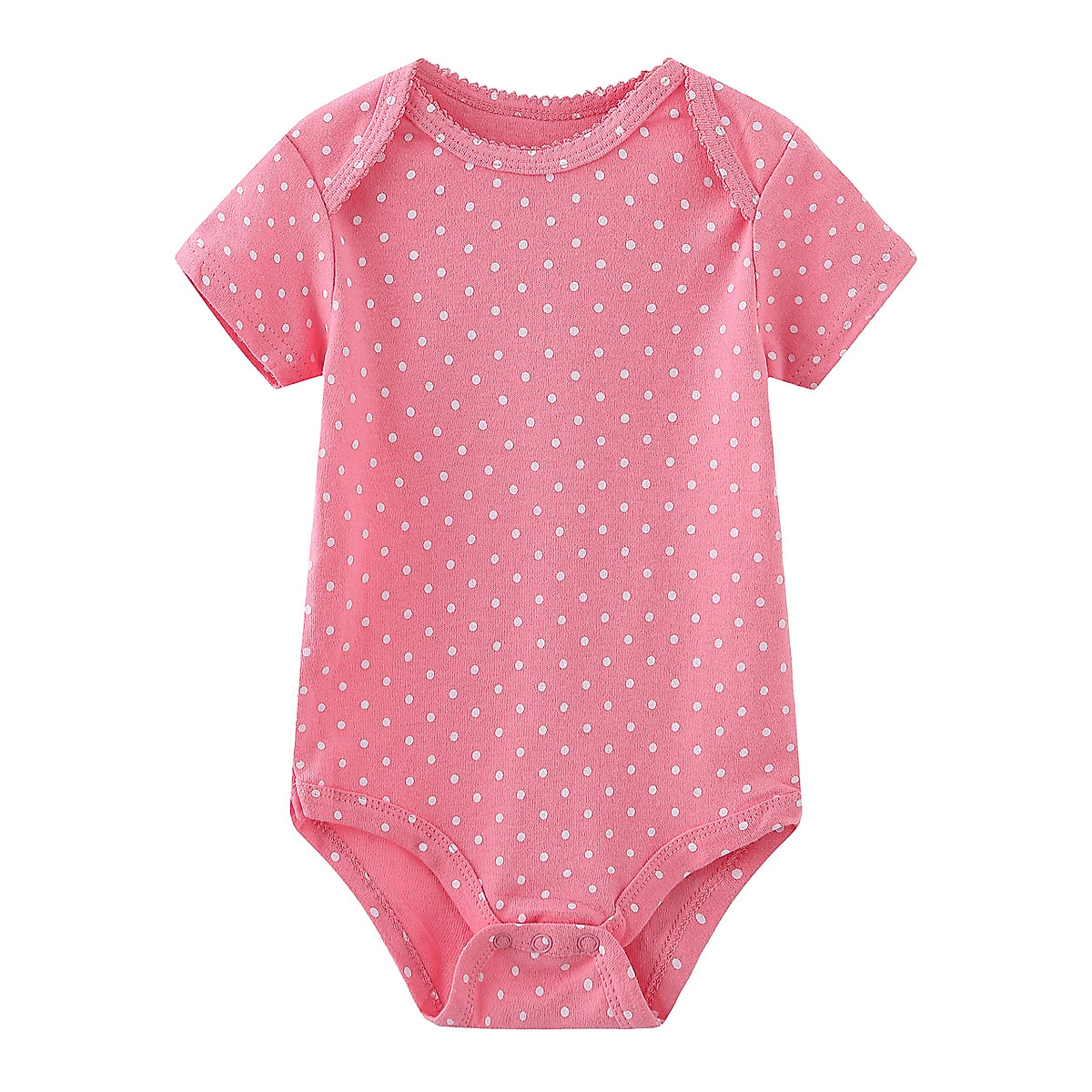 Kiddiezoom Newborn Baby Unisex Cotton Bodysuits Baby Gift 5-Pack Baby Clothes Red