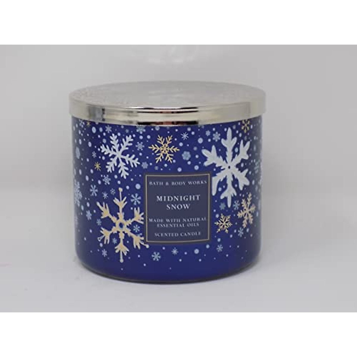 New for 2021 Midnight Snow Scented 3 Wick Candle (Juniper Berries, Cedarwood, Lavender) Made with Essential Oils