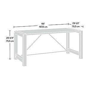Sauder Dixon City Engineered Wood Executive Desk in Brushed Oak Finish