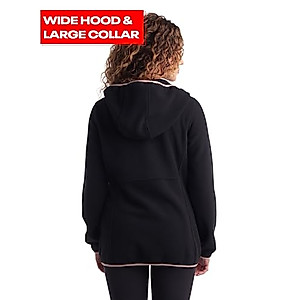 Reebok Women's Jacket - Polar Fleece Sweatshirt Jacket - Lightweight Coat for Women (S-XL), Size Medium, Black