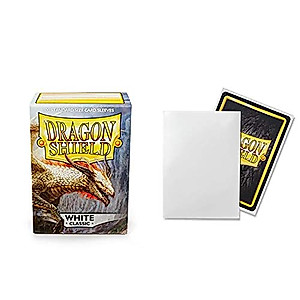 10 Packs Dragon Shield Classic White Standard Size 100 ct Card Sleeves Display Case …