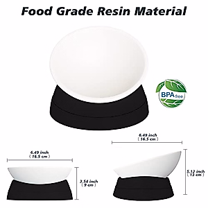 Hi, Ravitat Cat Bowls Elevated Cat Food Bowl Adjustable Cat Dish Anti-Slip and Anti-Noise Raised Cat Bowl Protecting Pet’s Spine Thickened Plastic Bowl Suitable for Indoor Cats, 17 Oz