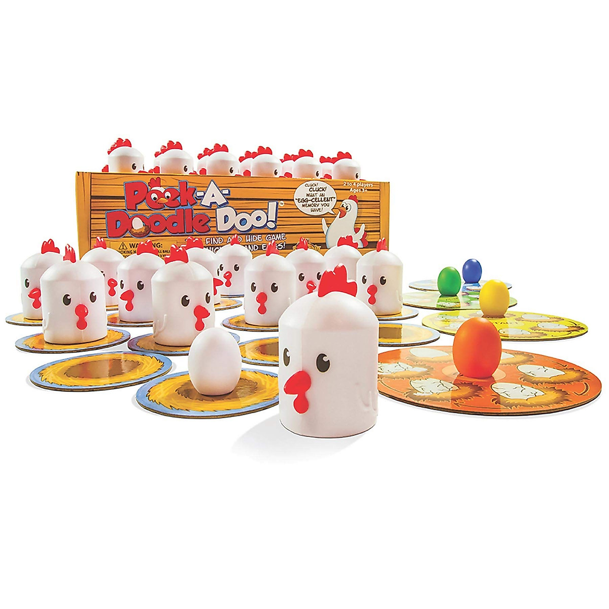 Fat Brain Toys Peek-A-Doodle Doo - Chicken-and-Egg Memory Game for Toddlers & Kids