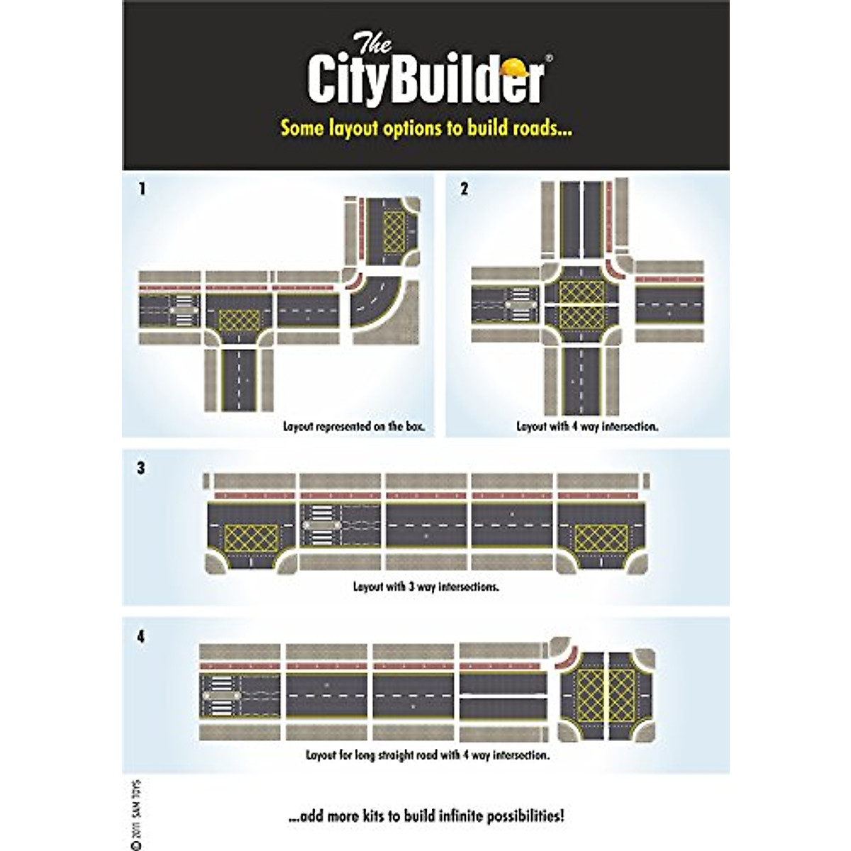 The CityBuilder Roads & PAVEMENTS Cardboard Model Layout Kit - O Scale Model Railroad Accessories