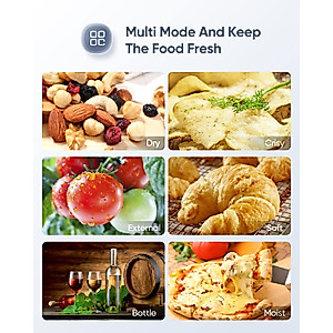 Vacuum Sealer Machine, Full Automatic Food Sealer (95Kpa), vacuum sealers bags for food Air Sealing System for Food Sealer Dry, Moist Food Preservation Modes, Lab Tested, LED Indicator Lights