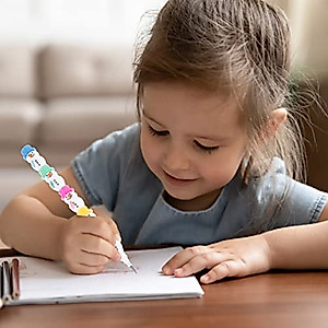 TOYANDONA 20Pcs Christmas Snowman Pencils, Non Sharpening Stackable Snowman Pencils Christmas Stackable Pencils for Kids Christmas Party Favors Stocking Stuffers Classroom Rewards Prizes