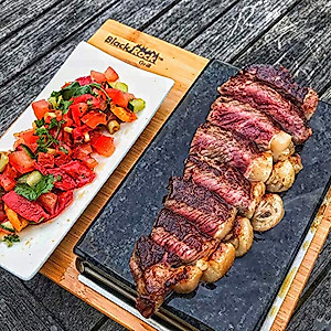 Black Rock Grill - Premium Lava Stone Cooking Set for Sizzling Steak and Seafood, Restaurant-Quality Meals at Home