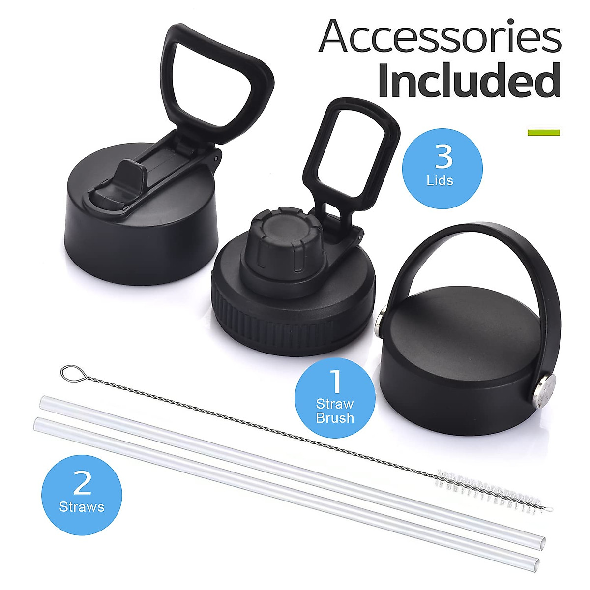 GUSKYDO 32 oz Vacuum Insulated Stainless Steel Water Bottle with Straw & Spout Lid -Leak Proof Water Bottle with Times Marker - Hot &Cold Double Wall Thermos Sports Water Flask (Blue/Pink/Purple)